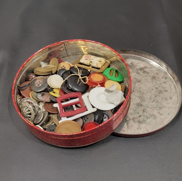 Other | Vintage Button Tin | Poshmark
